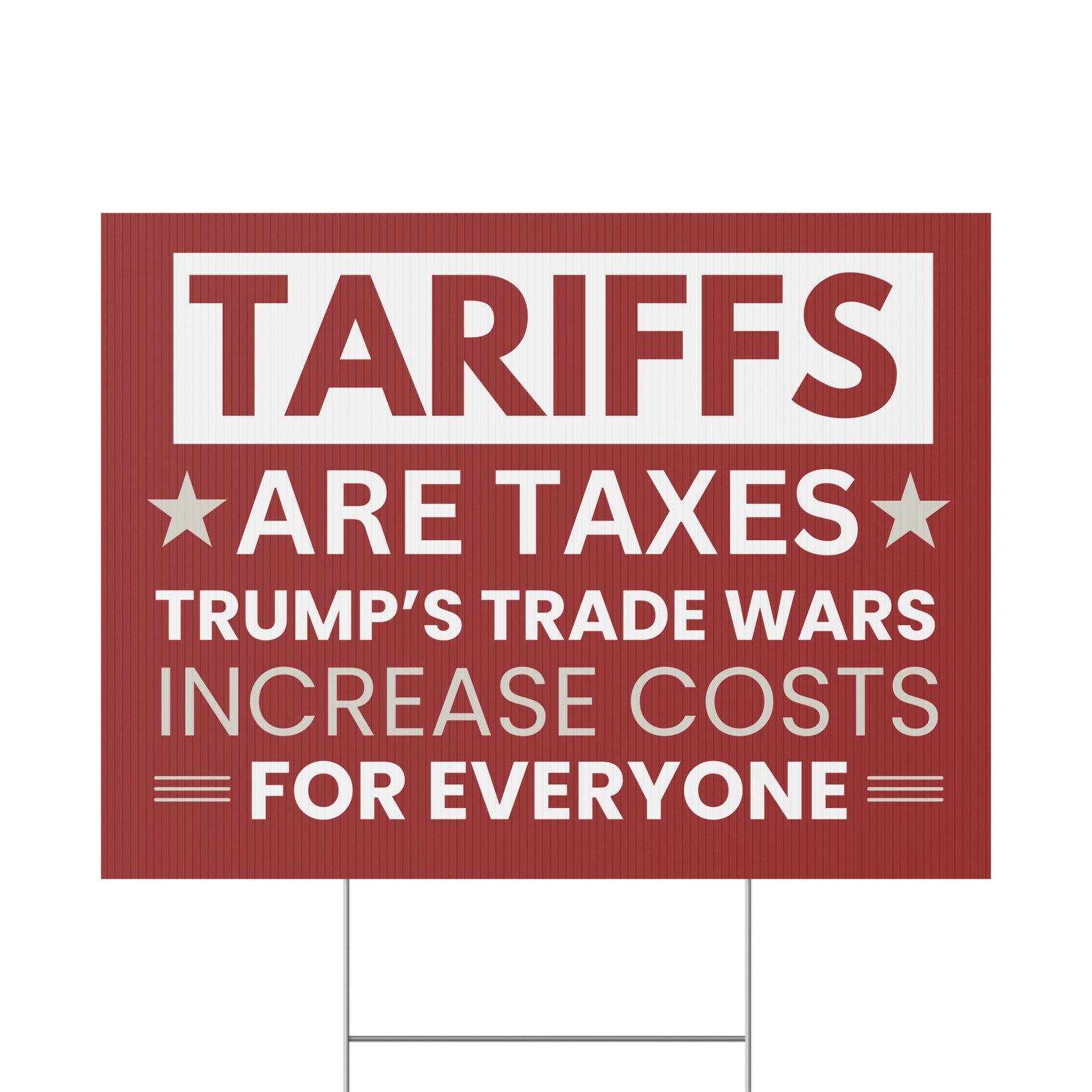 Tariffs Yard Sign, Anti Trump Yard Sign, Voter Education Yard Sign ...