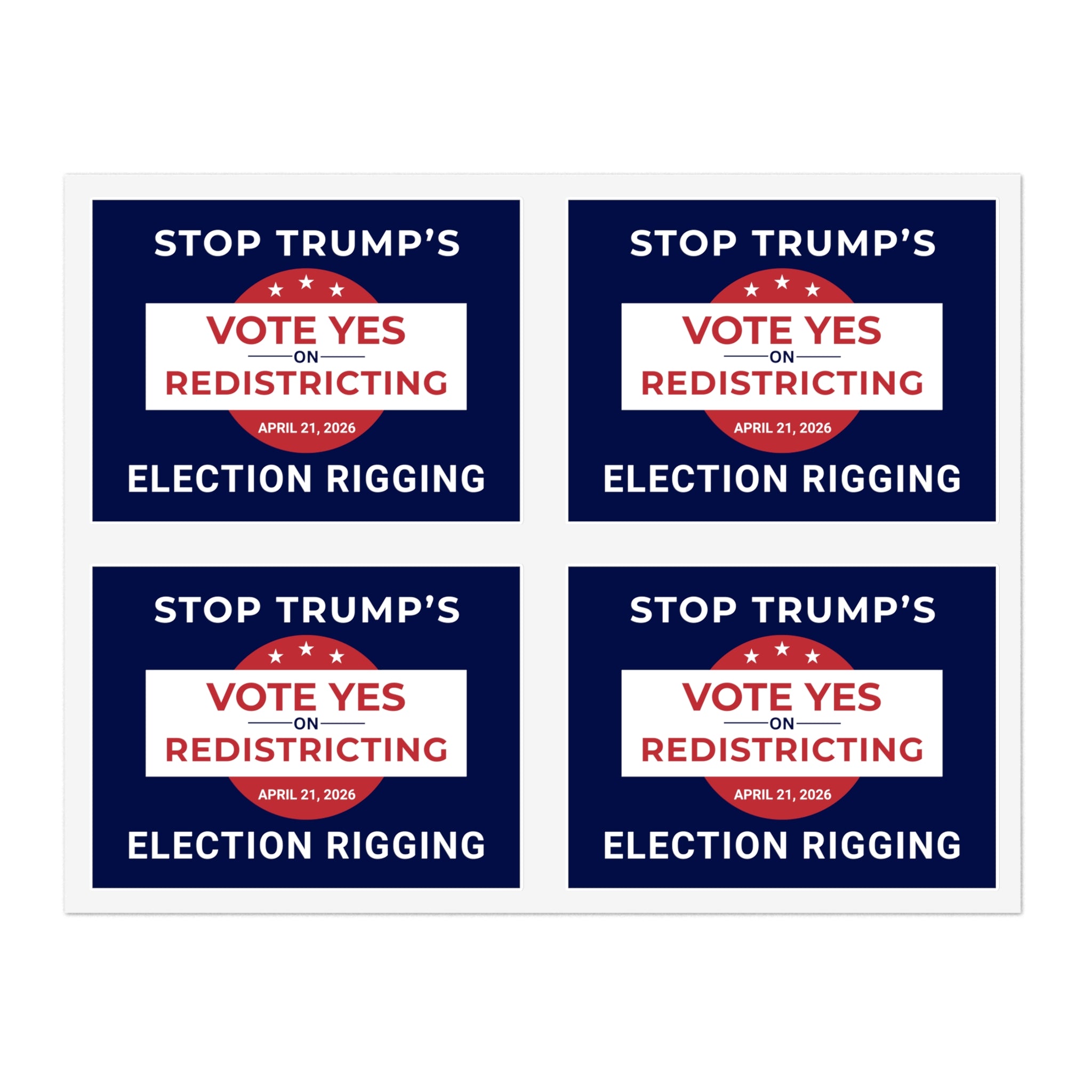 Virginia Redistricting Vote Yes Sticker Sheet | Virginia Special Elect ...