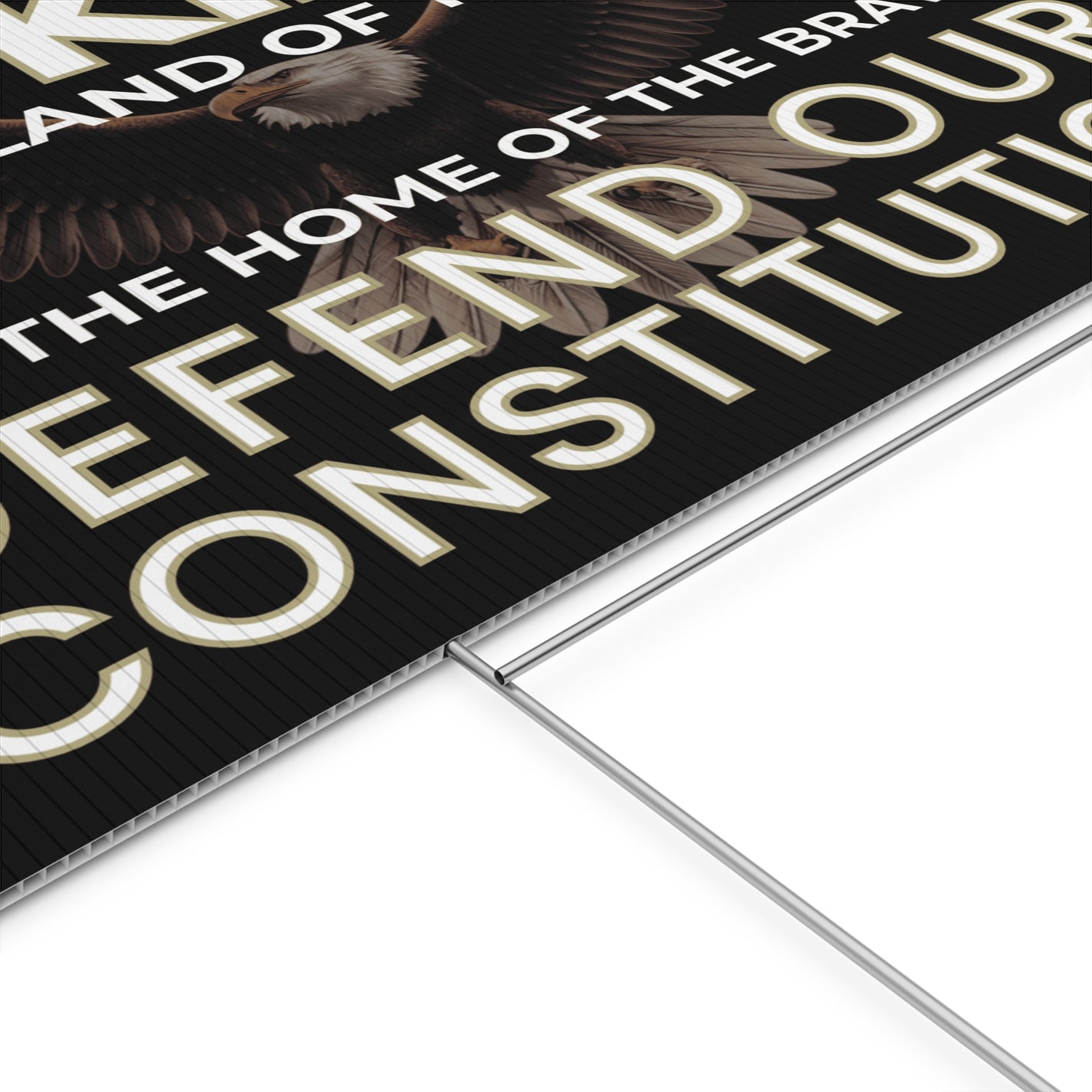 No Kings Yard Sign, No Kings Protest Sign, Patriotic Yard Sign, Defend ...