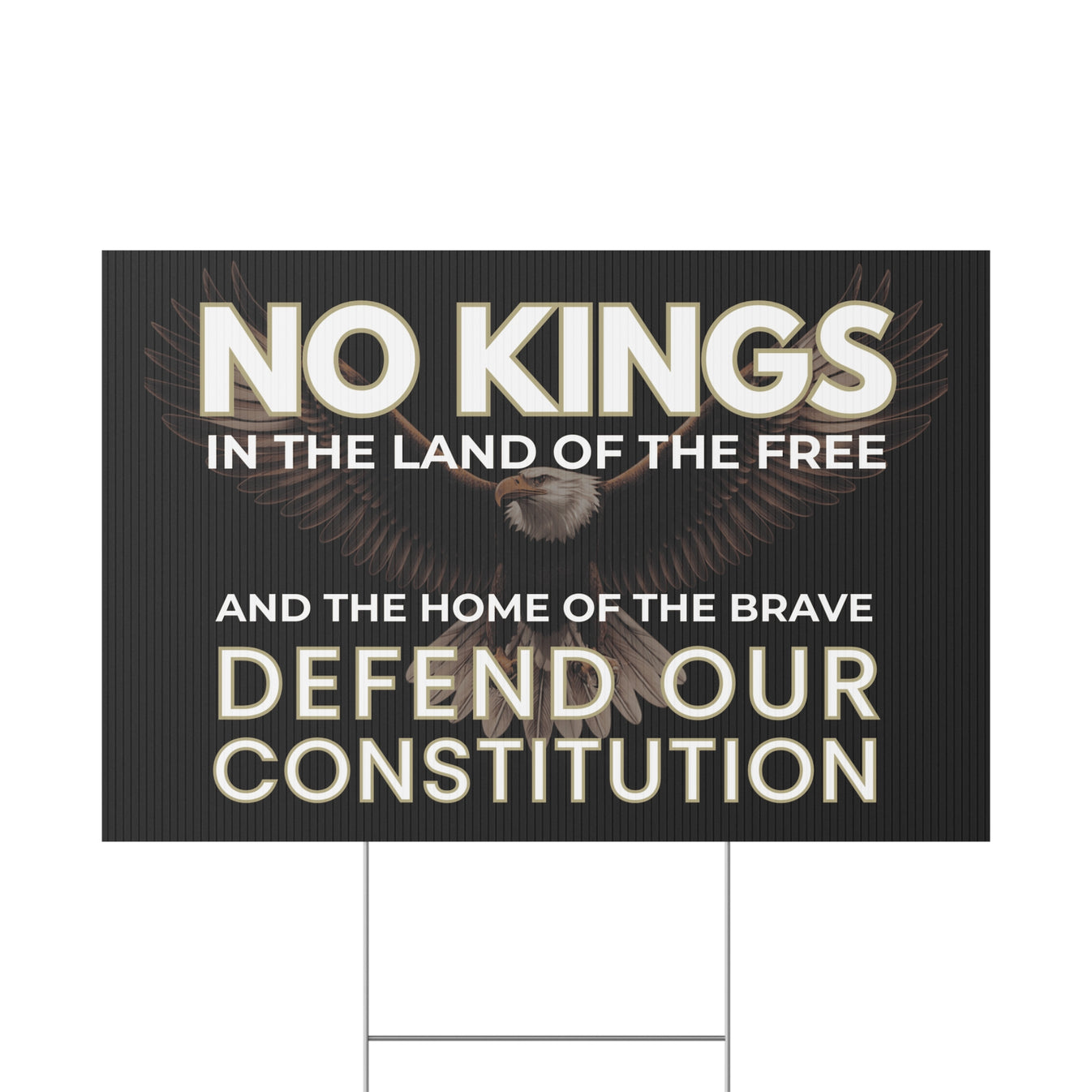 No Kings Yard Sign, No Kings Protest Sign, Patriotic Yard Sign, Defend ...