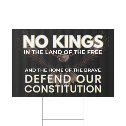 No Kings Yard Sign, No Kings Protest Sign, Patriotic Yard Sign, Defend ...