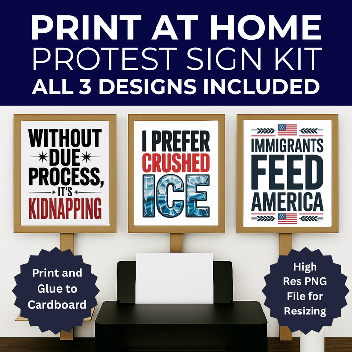 Print at Home Protest Signs, 3 Signs Included, Printable Protest Signs ...