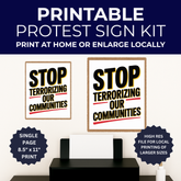 Anti ICE Protest Signs - Print at Home or Enlarge Locally – Democracy Signs