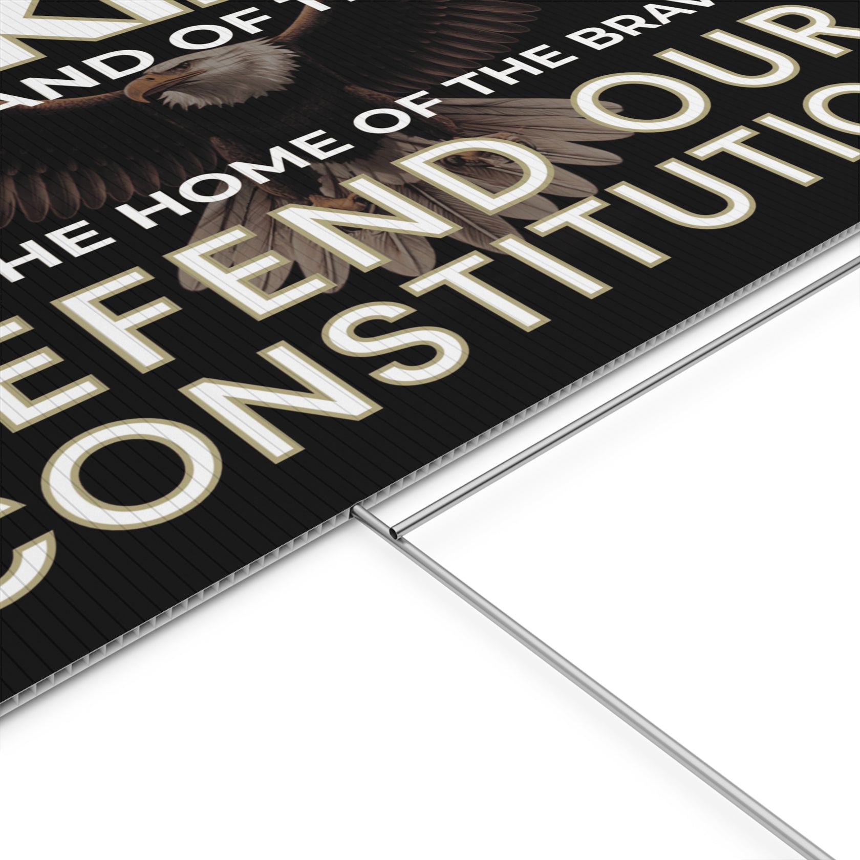 No Kings Yard Sign, No Kings Protest Sign, Patriotic Yard Sign, Defend ...