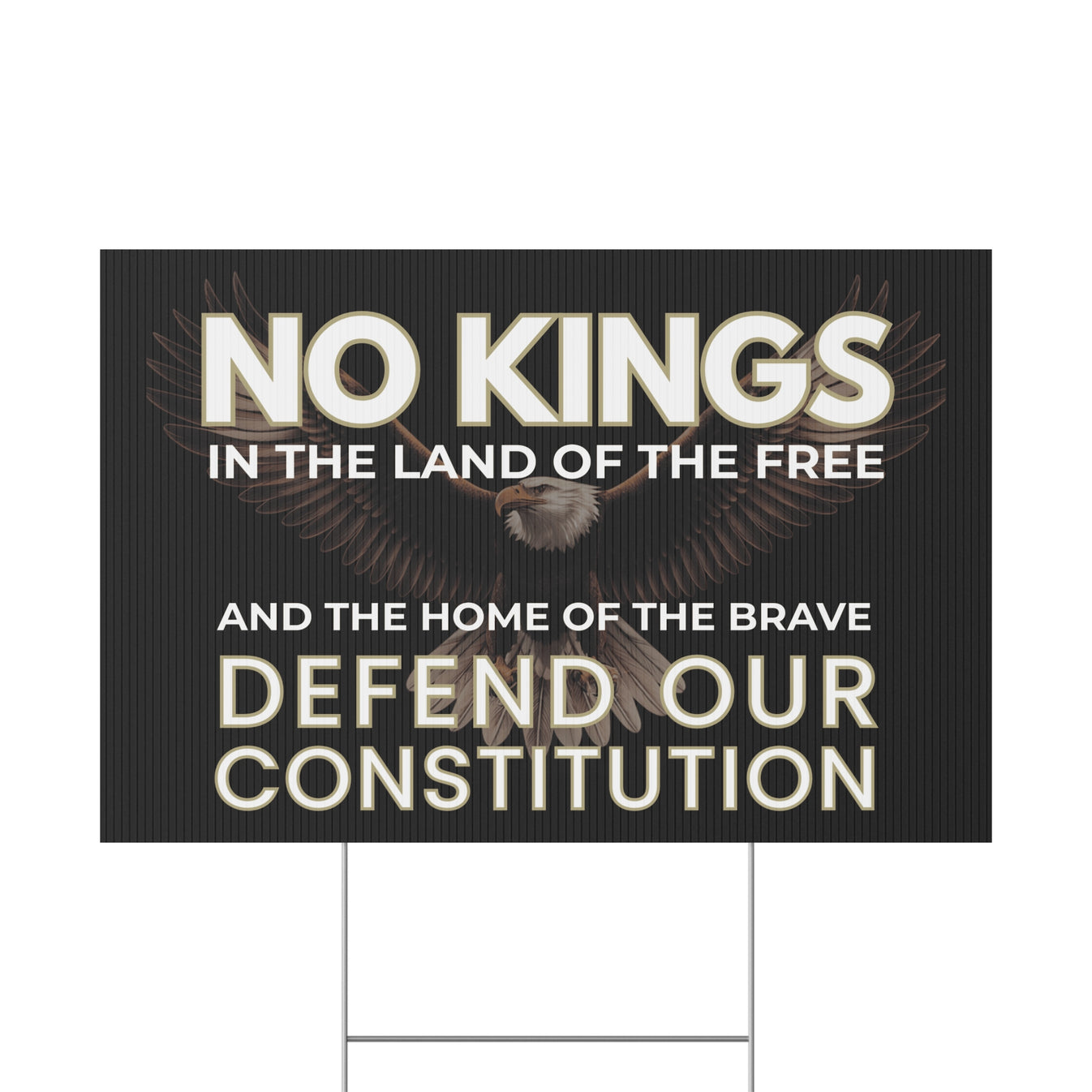 No Kings Yard Sign, No Kings Protest Sign, Patriotic Yard Sign, Defend ...