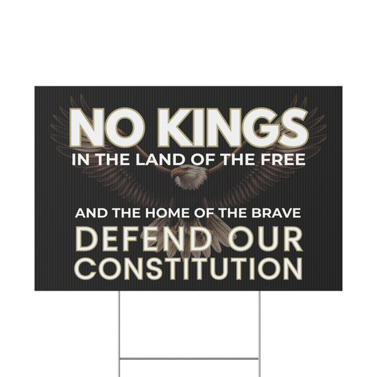 No Kings Yard Sign, No Kings Protest Sign, Patriotic Yard Sign, Defend ...