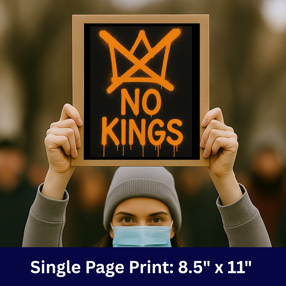 No Kings Protest Signs, Hands Off Protest Signs, Anti Trump Signs ...