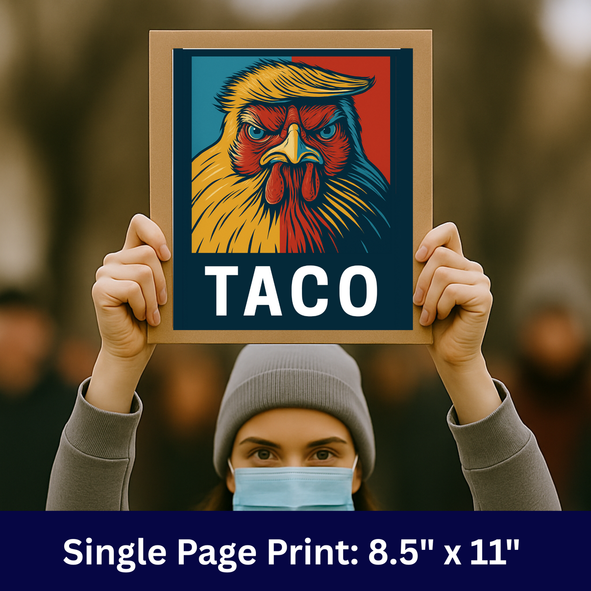 Trump Taco Protest Sign, Hands Off Protest Signs, Anti Trump Signs ...