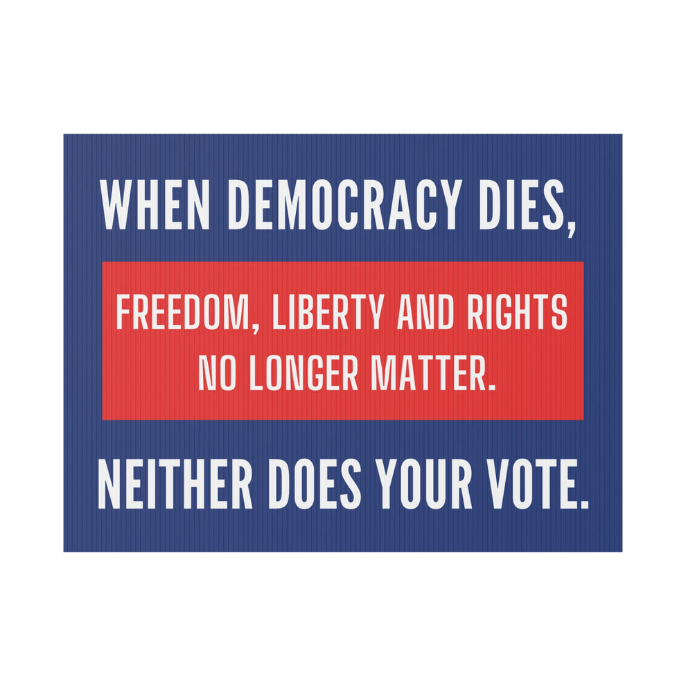 Democracy Yard Sign, Voter Education Yard Sign, Anti Trump Yard Sign ...