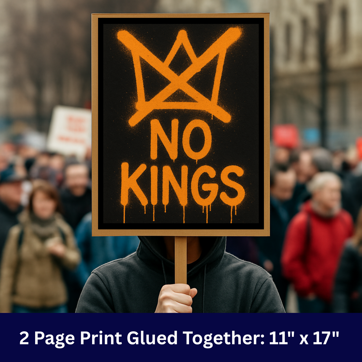 No Kings Protest Signs, Hands Off Protest Signs, Anti Trump Signs ...