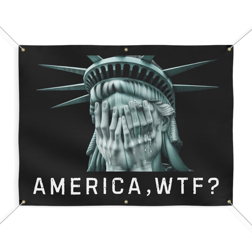 Anti-Trump Banner, America WTF, Pro-Democracy Banner, Political Banner ...