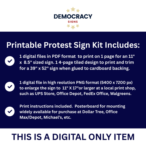 Anti ICE Protest Signs, Printable Protest Sign Kit, Anti Trump Signs ...