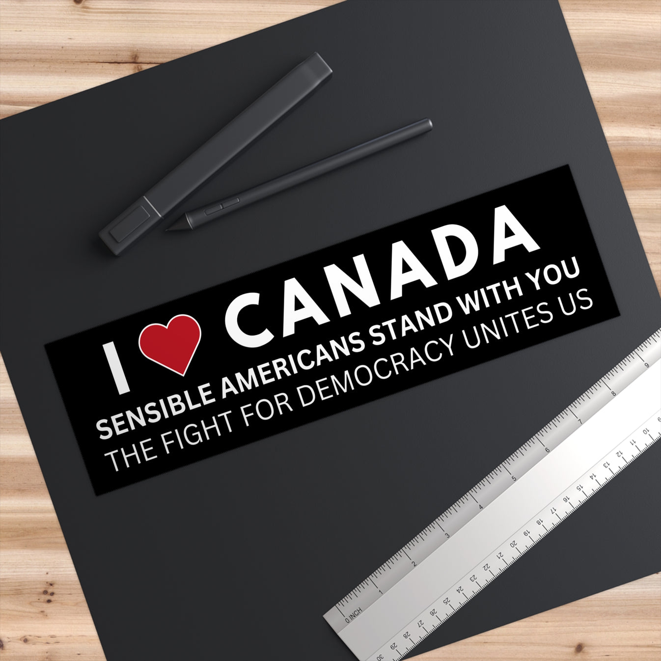 I Love Canada Bumper Sticker, Anti Trump Bumper Sticker, Free Shipping ...