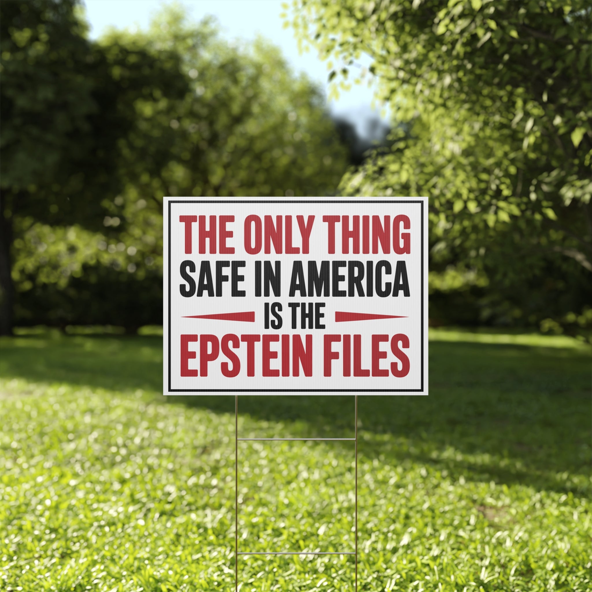 Epstein Files Yard Sign, Funny Anti Trump Yard Sign – Democracy Signs