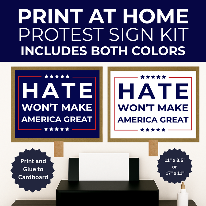 No Kings Printable Protest Signs - Digital Download - Anti Trump Signs ...