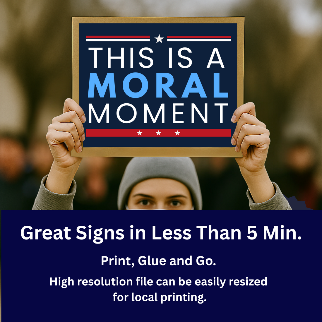 Printable Protest Signs, No Kings Protest Signs, Anti Trump Protest ...