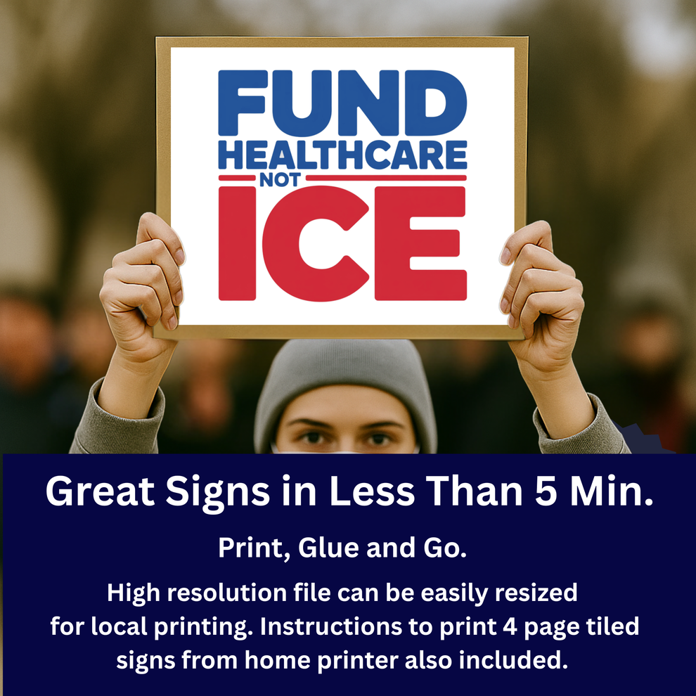 Anti ICE Protest Signs, Printable Protest Sign Kit, Anti Trump Signs ...