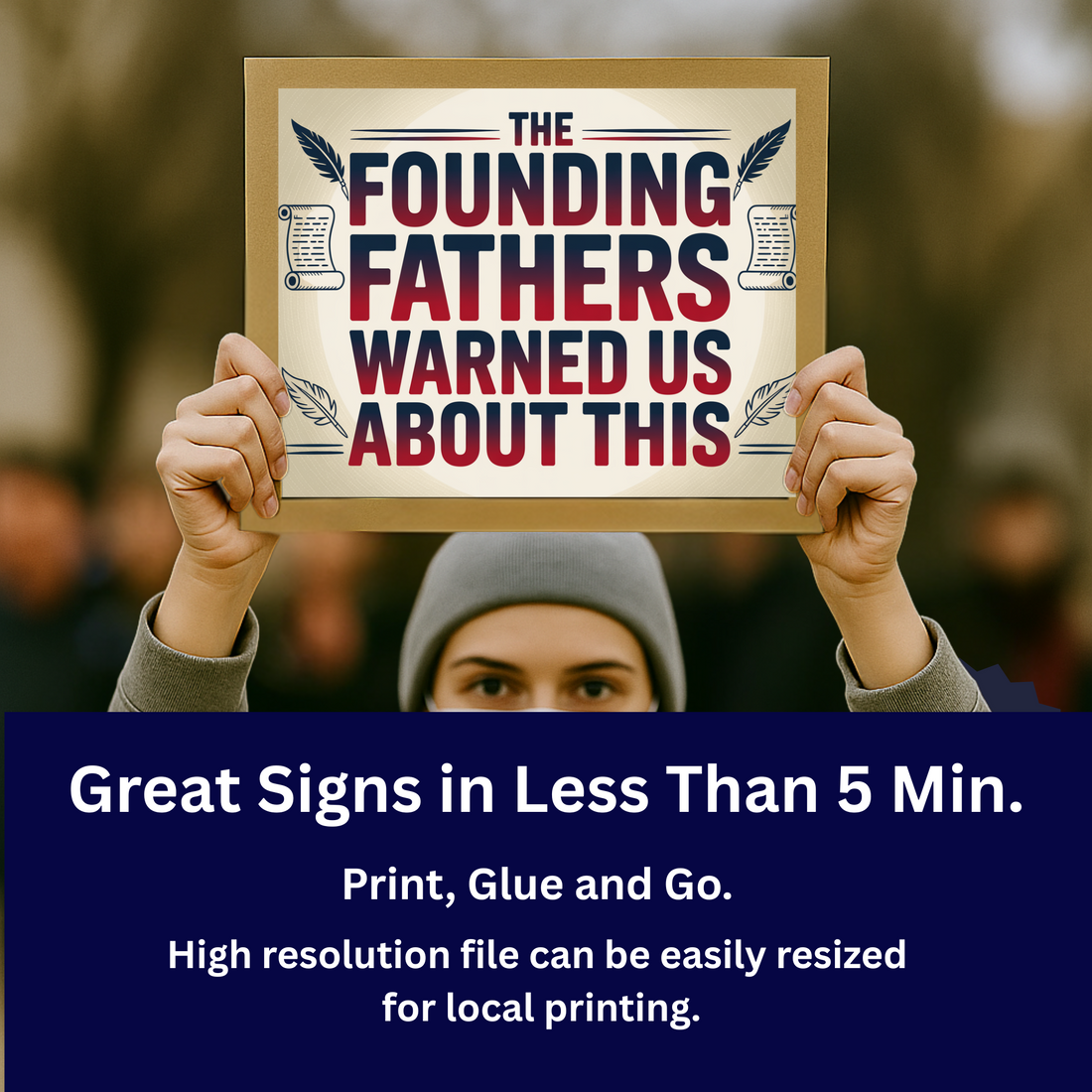 Anti Trump Protest Signs, Printable Protest Signs, No Kings Protest ...